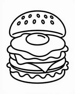 25 Free Printable Burger Coloring Pages