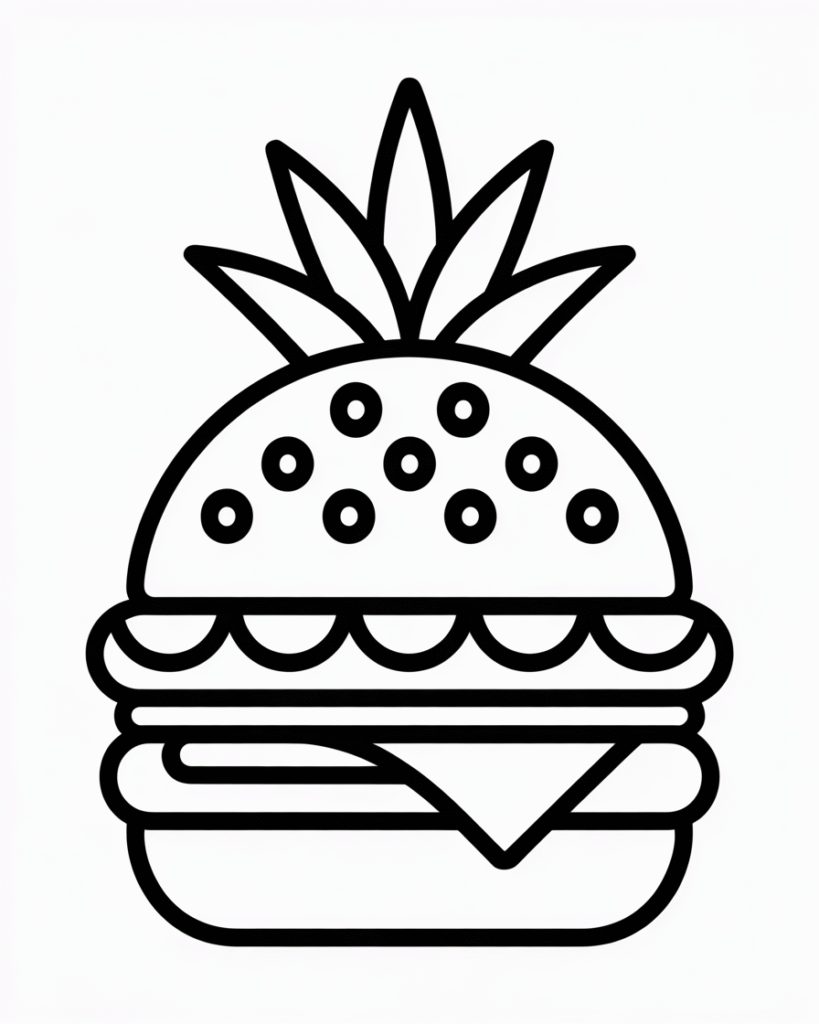 25 Free Printable Burger Coloring Pages