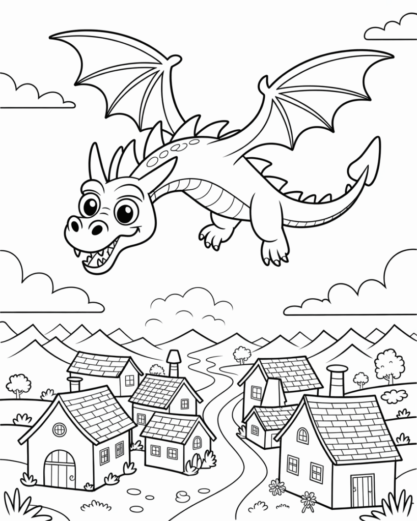 Dragon Coloring Pages (25 Free Printable PDFs)