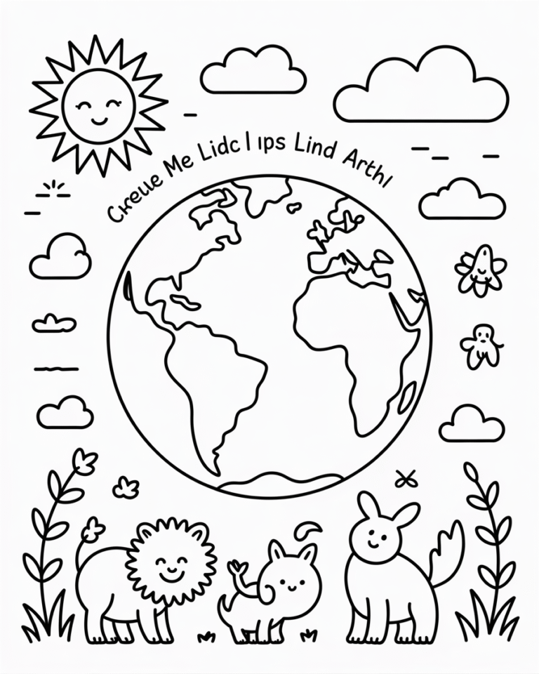 Earth Day Coloring Pages (25 Free Printable PDFs)