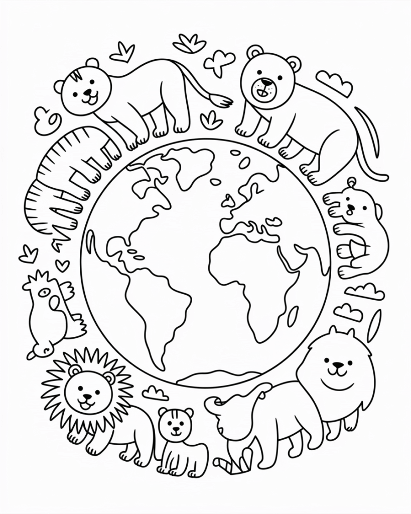 Earth Day Coloring Pages (25 Free Printable PDFs)