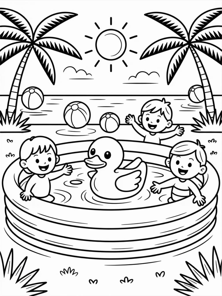 25 Free Printable Summer Coloring Pages