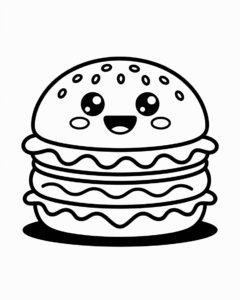 25 Free Printable Burger Coloring Pages