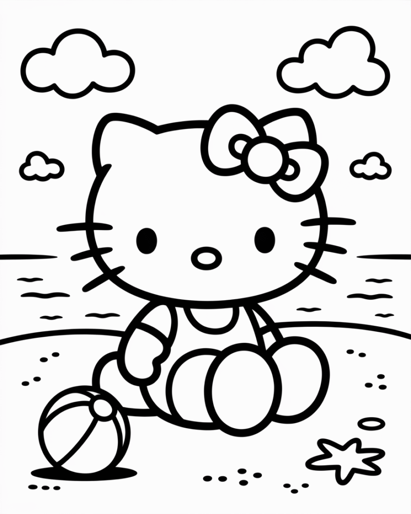 25 Free Printable Hello Kitty Coloring Pages