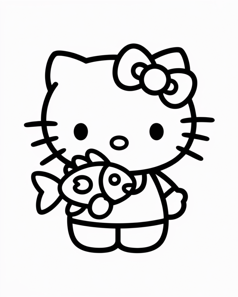 25 Free Printable Hello Kitty Coloring Pages