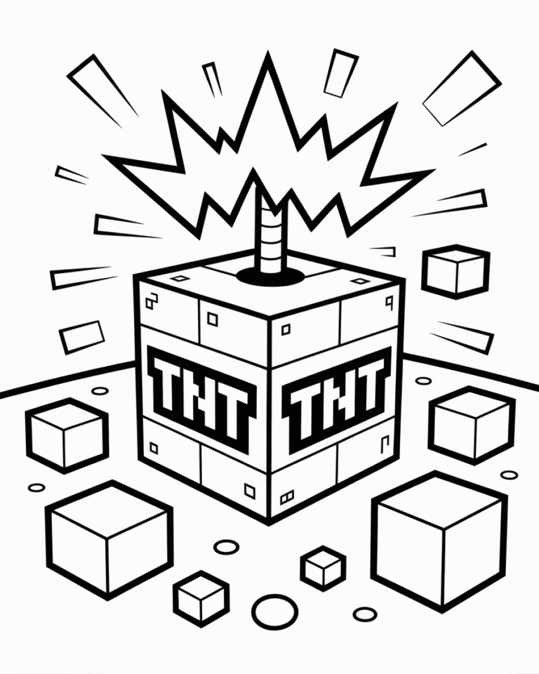 20 Free Printable Minecraft Coloring Pages
