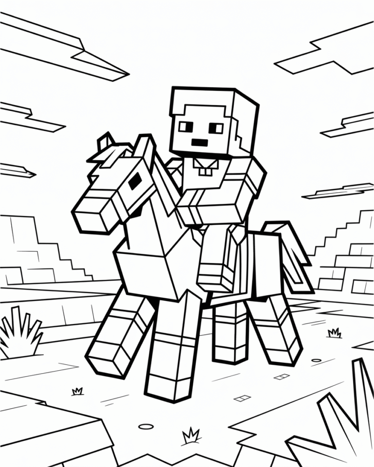 20 Free Printable Minecraft Coloring Pages