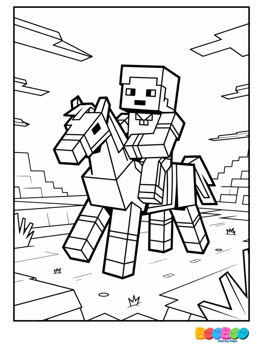 20 Free Printable Minecraft Coloring Pages