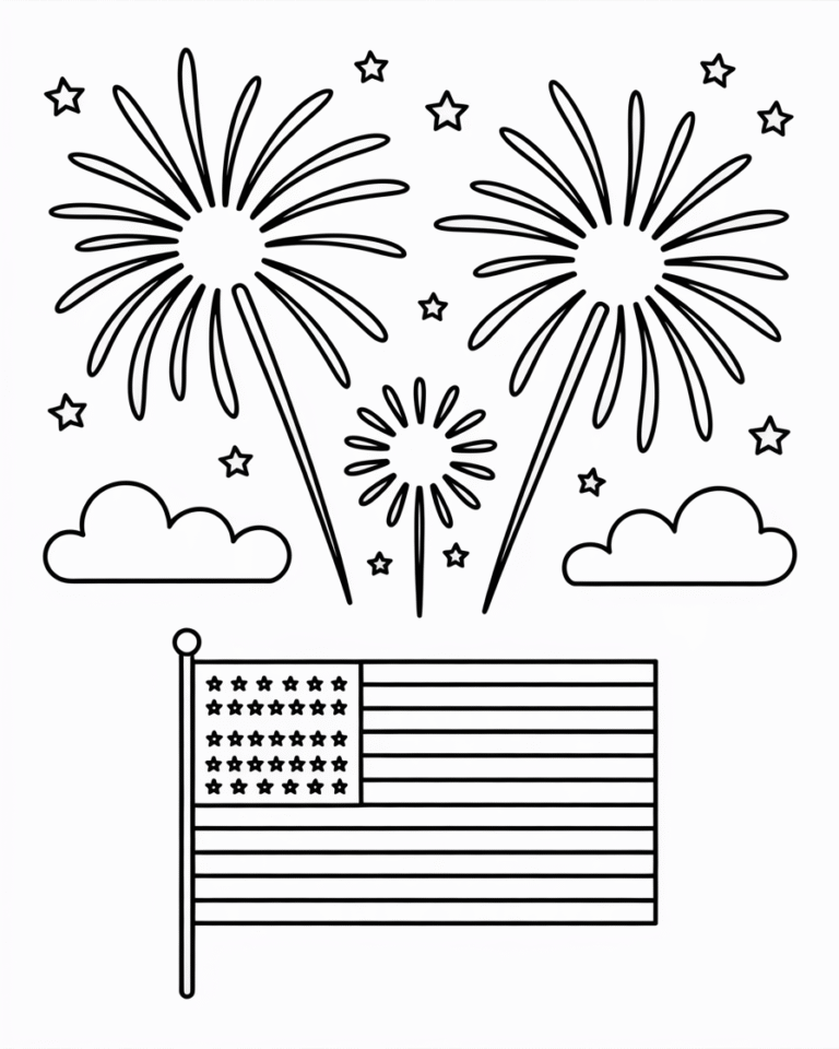 4th of July Coloring Pages (20 Free Printable PDFs)