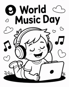 25 Free Printable World Music Day Coloring Pages