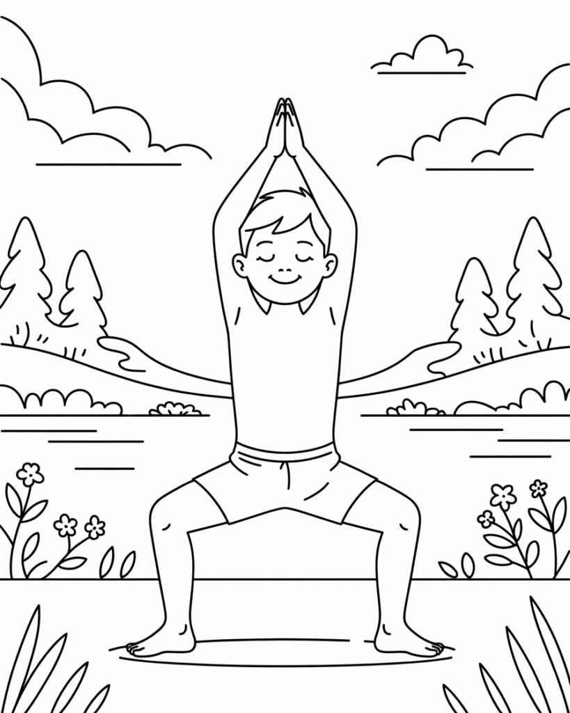 20 Free Printable Yoga Coloring Pages