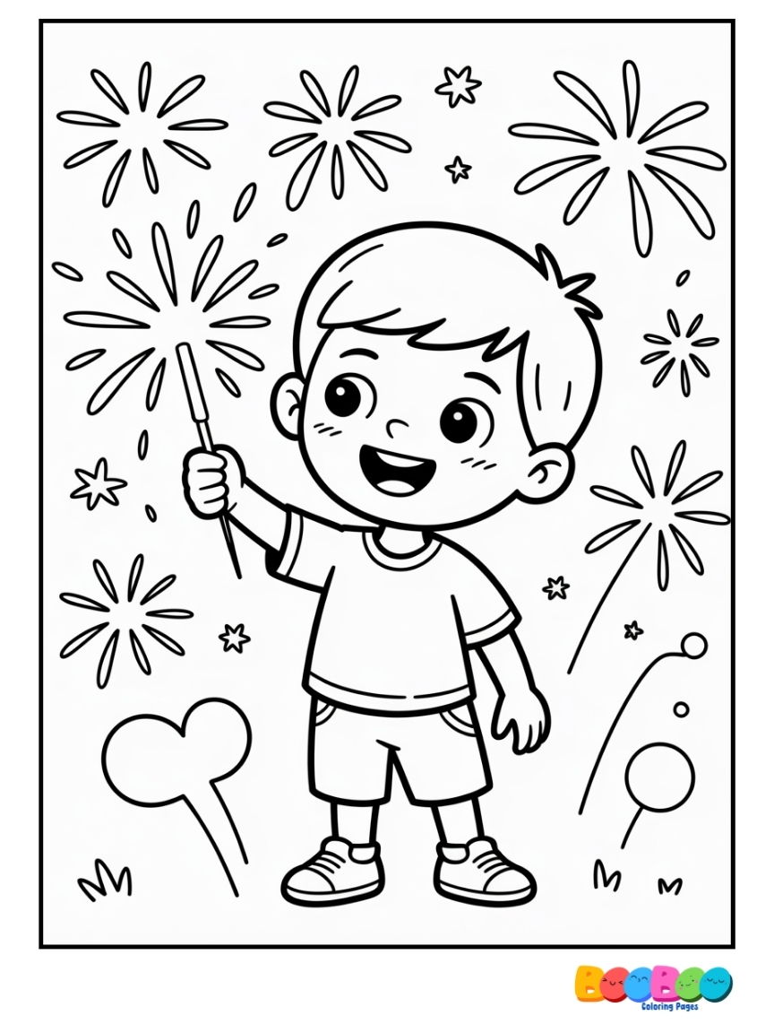 20 Free Printable Fireworks Coloring Pages