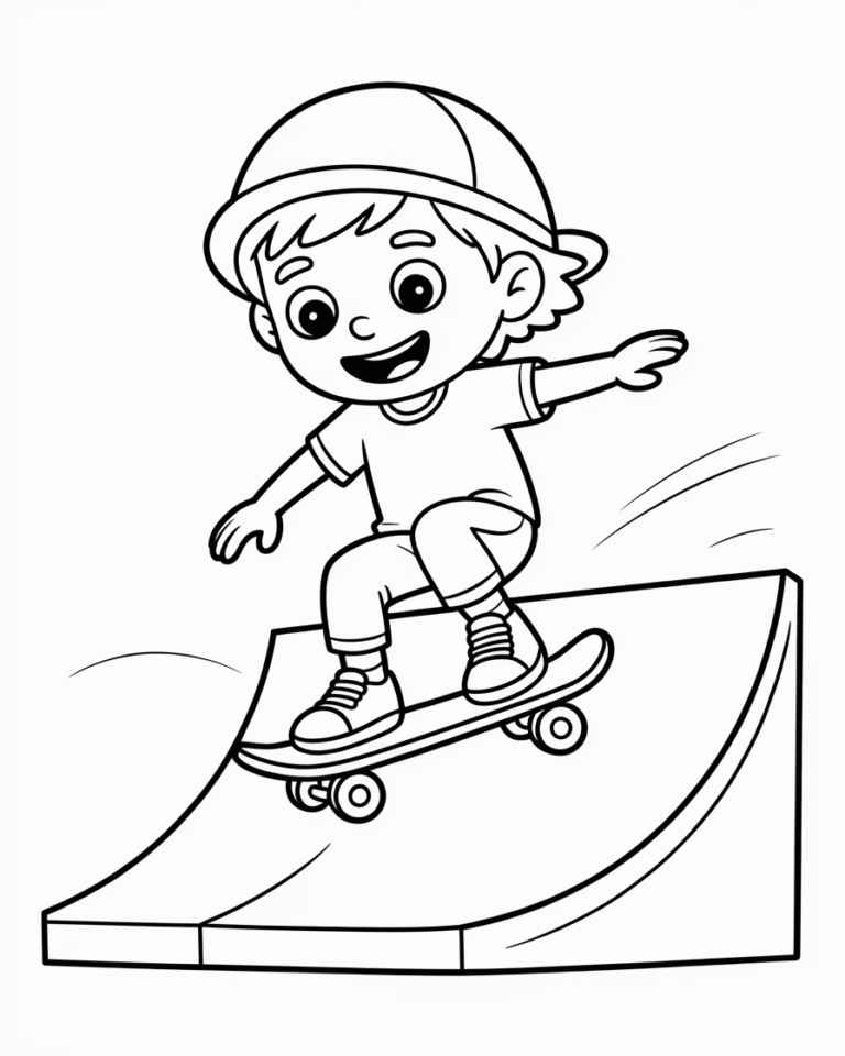 20 Free Printable Go Skateboarding Day Coloring Pages