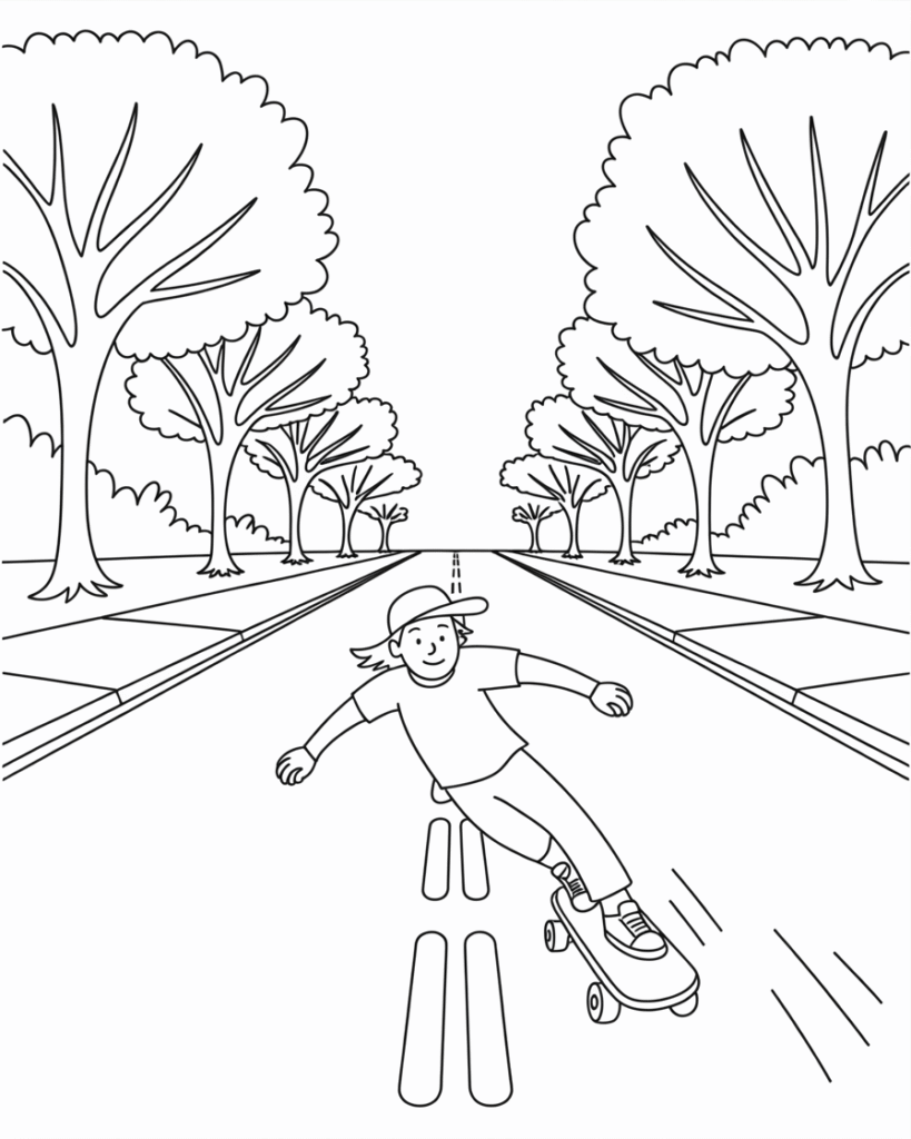 20 Free Printable Go Skateboarding Day Coloring Pages