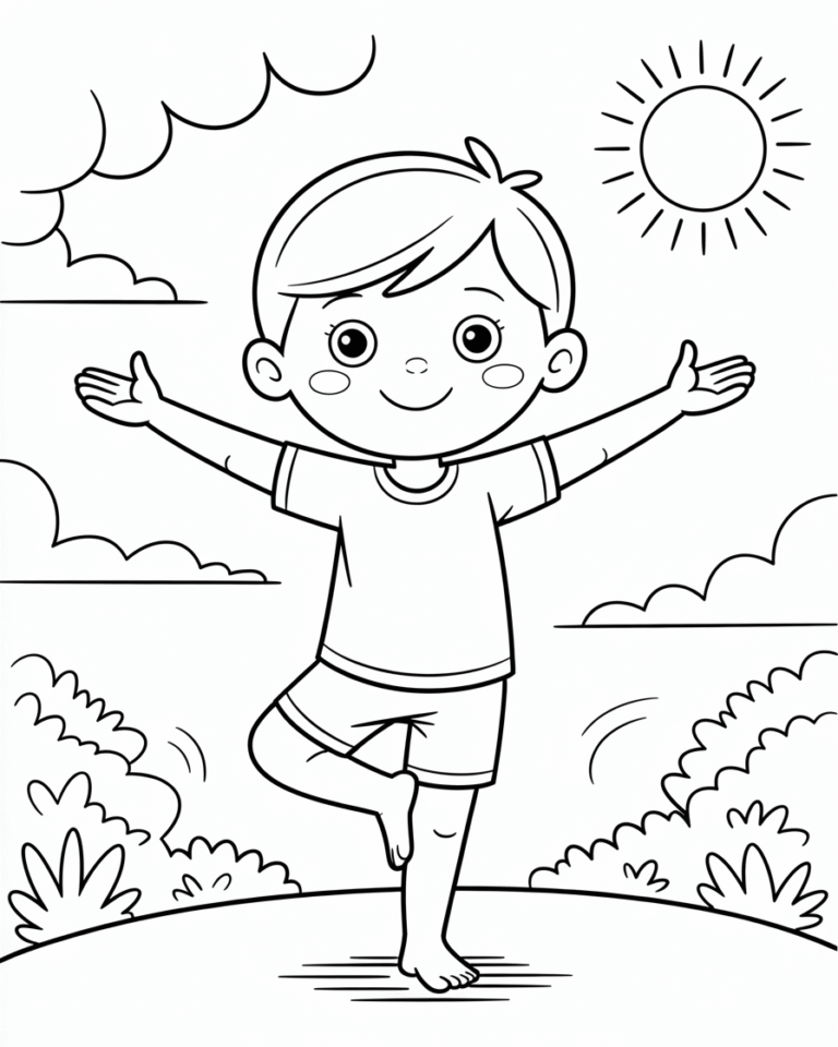 20 Free Printable Yoga Coloring Pages