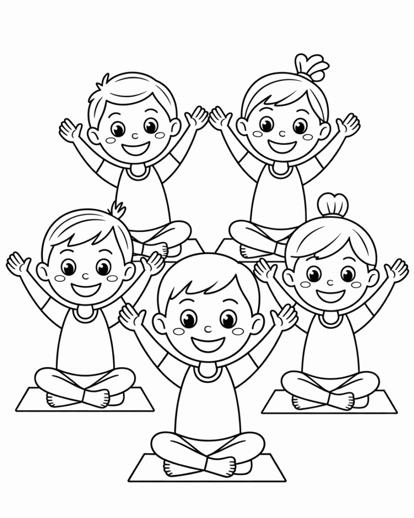 20 Free Printable Yoga Coloring Pages