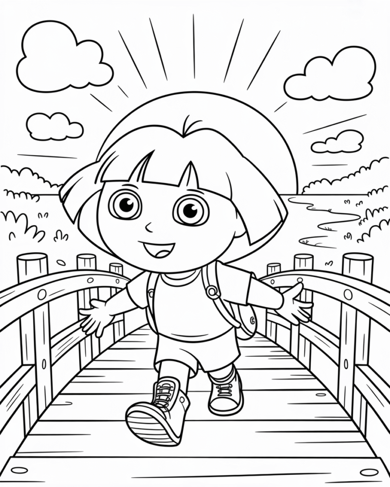 20 Free Printable Dora the Explorer Coloring Pages