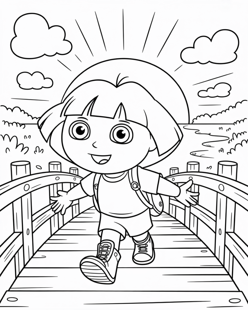 20 Free Printable Dora the Explorer Coloring Pages