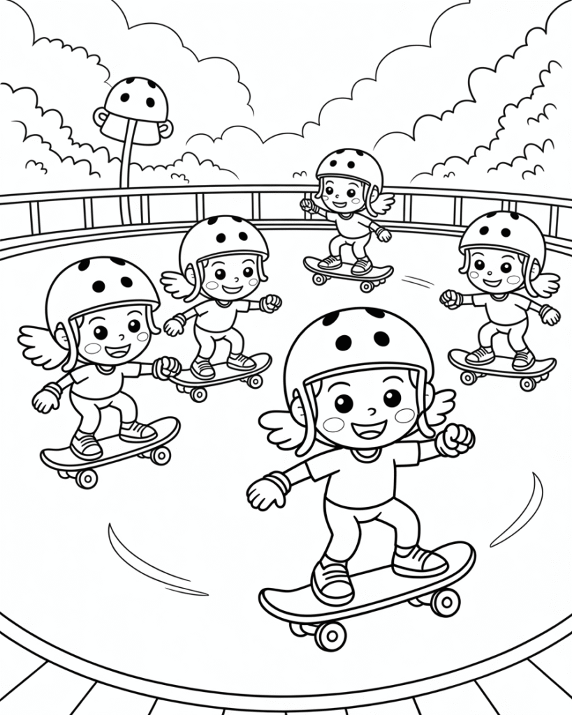 20 Free Printable Go Skateboarding Day Coloring Pages