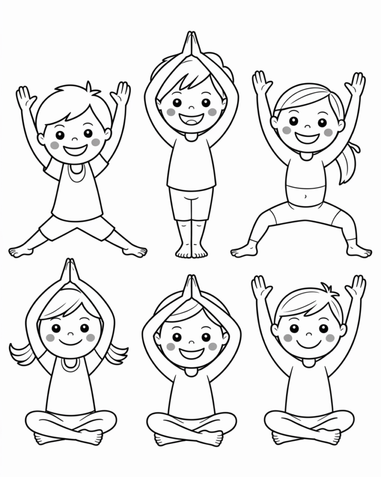 20 Free Printable Yoga Coloring Pages