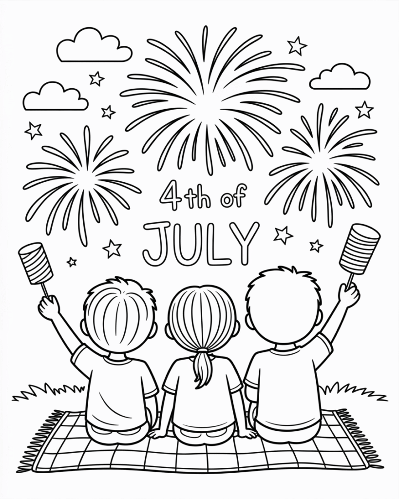 4th of July Coloring Pages (20 Free Printable PDFs)