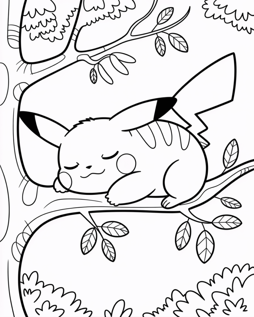 25 Free Printable Pikachu Coloring Pages