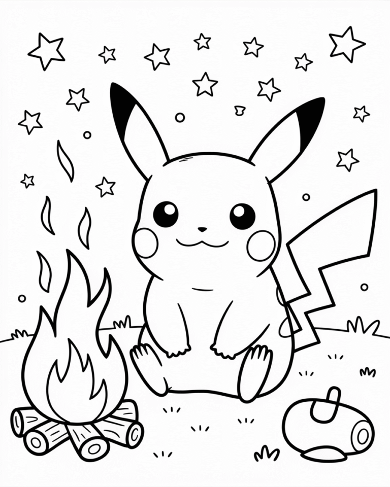 25 Free Printable Pikachu Coloring Pages