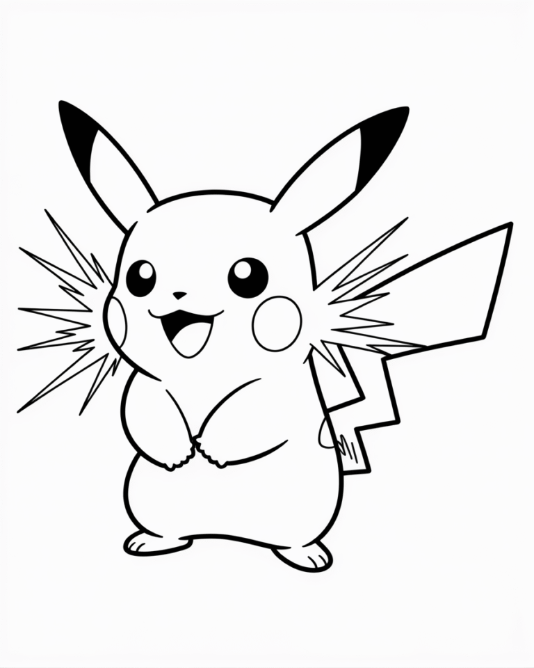 25 Free Printable Pikachu Coloring Pages