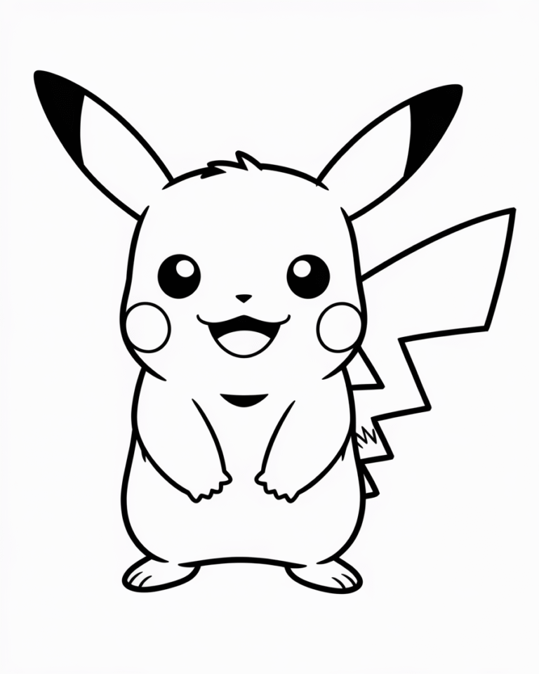25 Free Printable Pikachu Coloring Pages