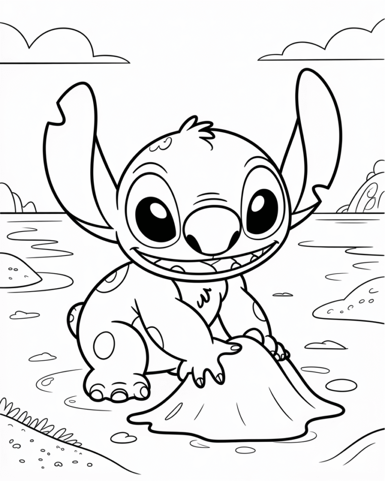 25 Free Printable Stitch Coloring Pages