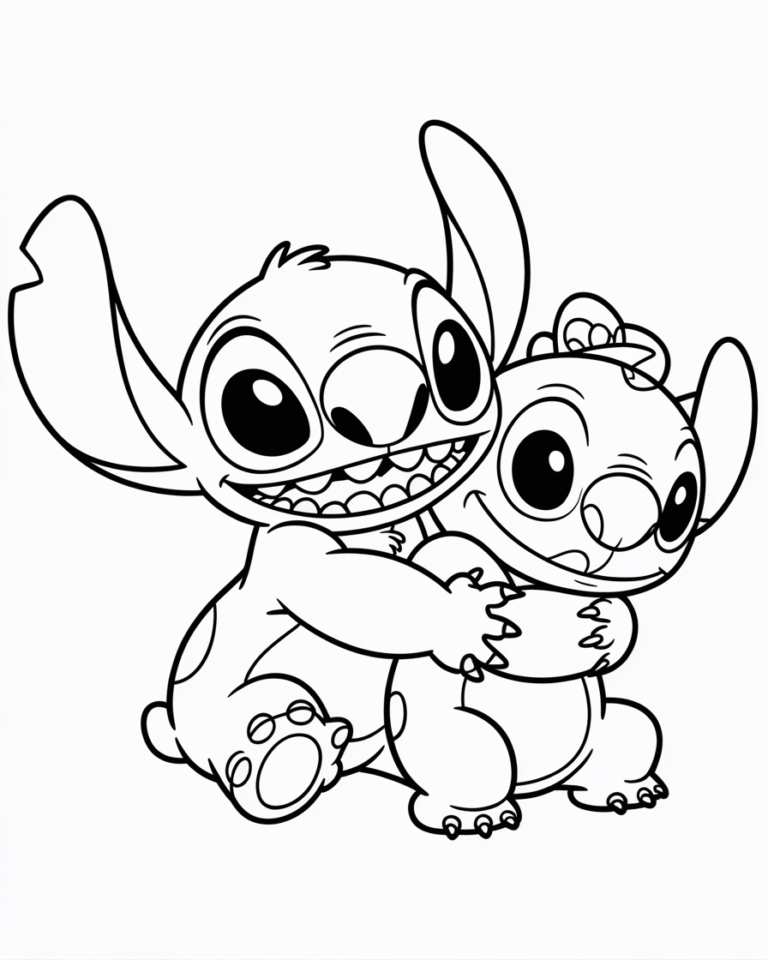 25 Free Printable Stitch Coloring Pages