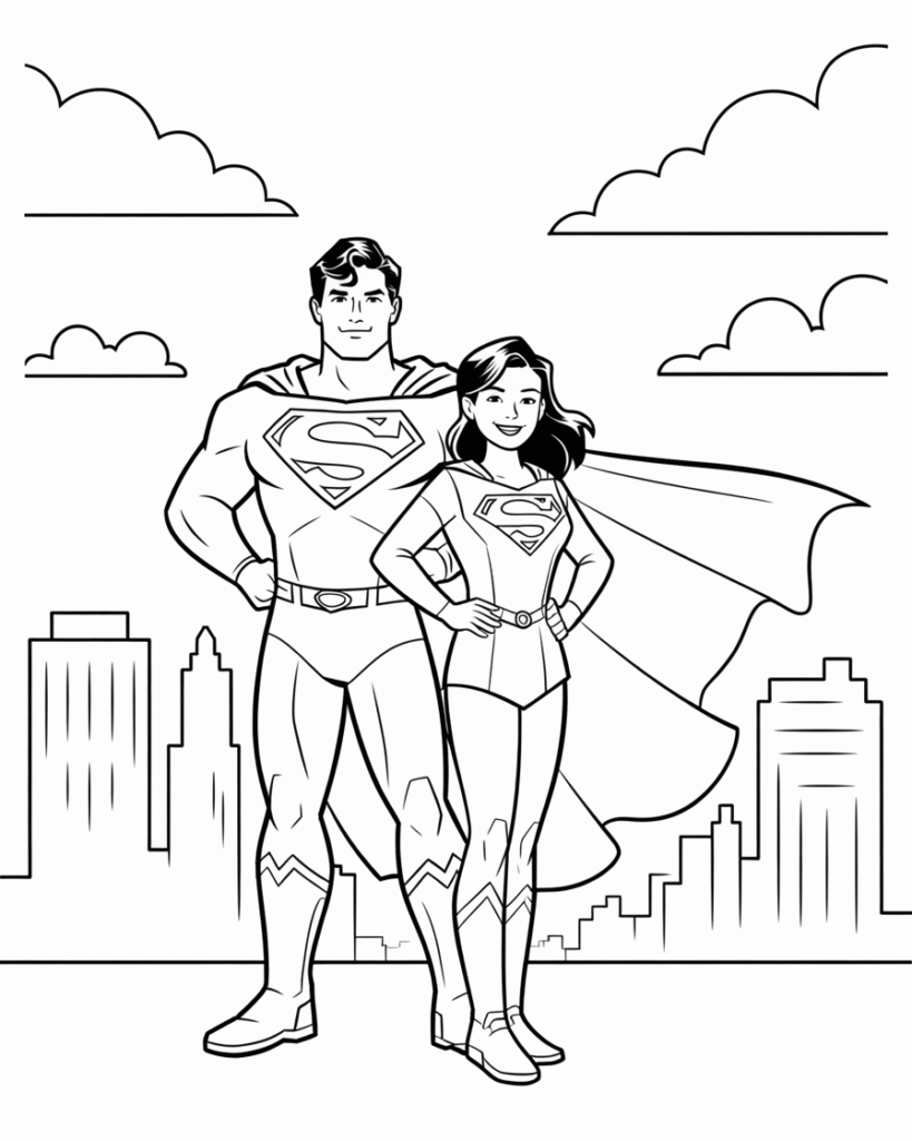 25 Free Printable Superman Coloring Pages