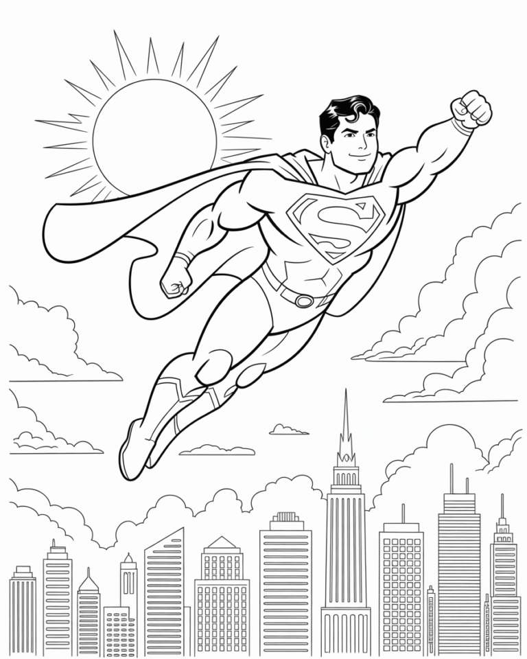 25 Free Printable Superman Coloring Pages