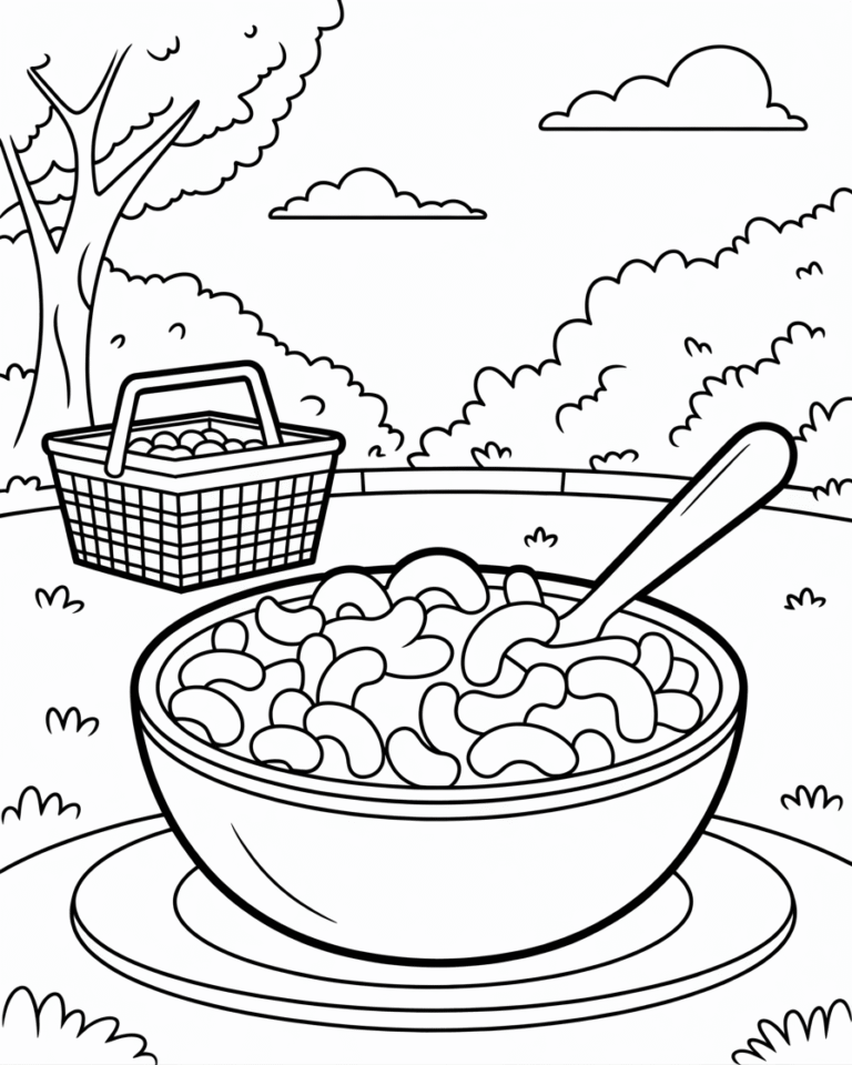 National Mac and Cheese Day Coloring Pages (25 Free Printable PDFs)