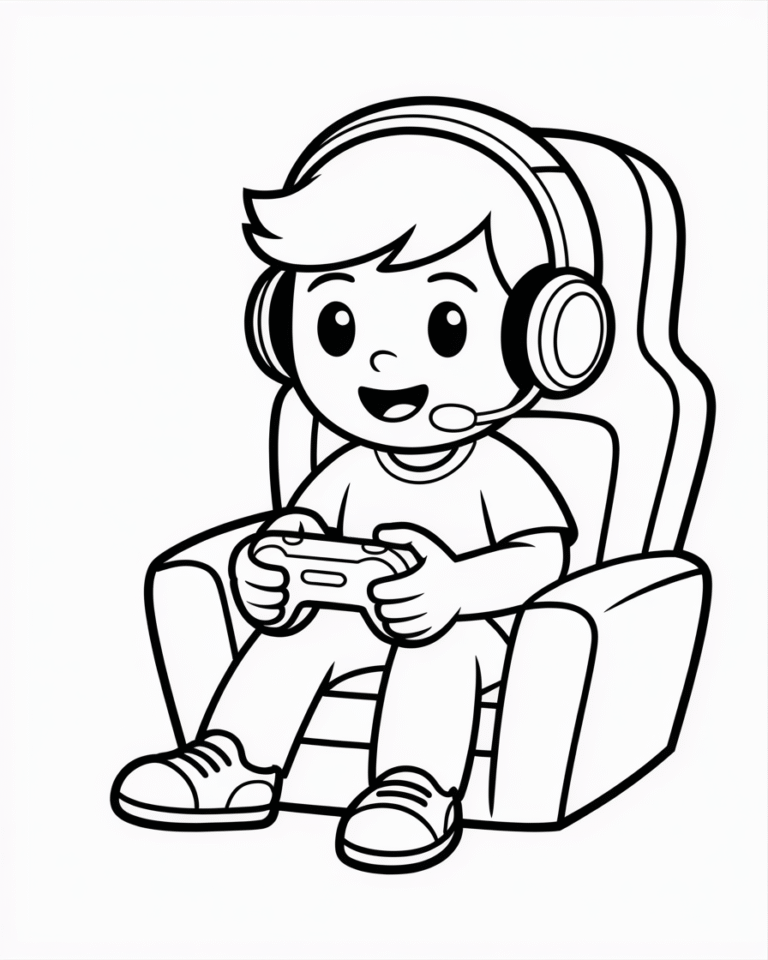 20 Free Printable National Video Game Day Coloring Pages