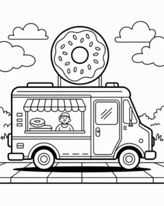 30 Free Printable Donut Coloring Pages