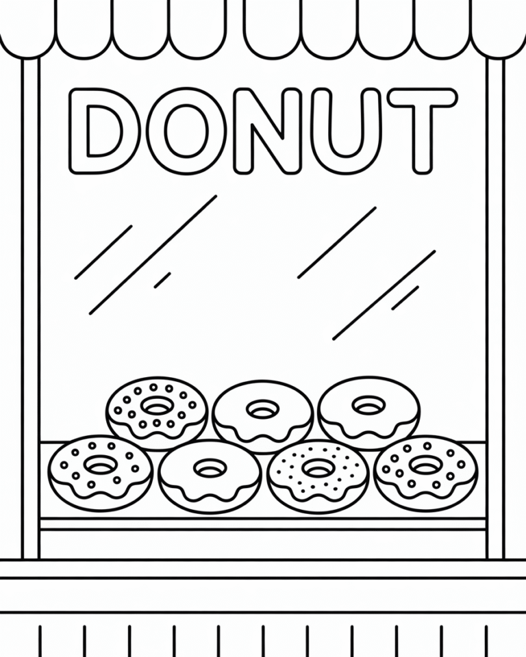 30 Free Printable Donut Coloring Pages