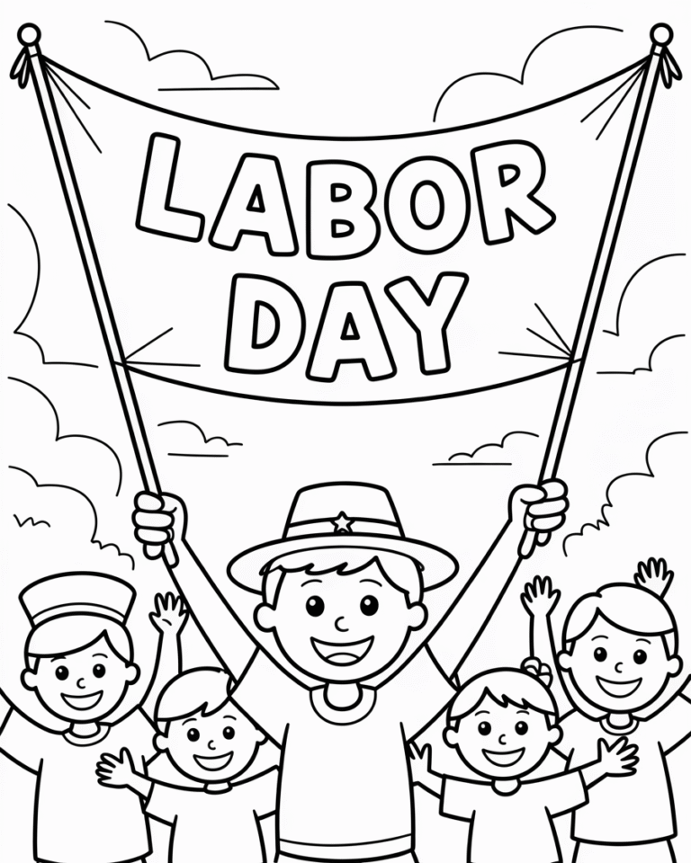 25 Free Printable Labor Day Coloring Pages