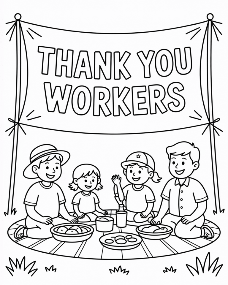 25 Free Printable Labor Day Coloring Pages