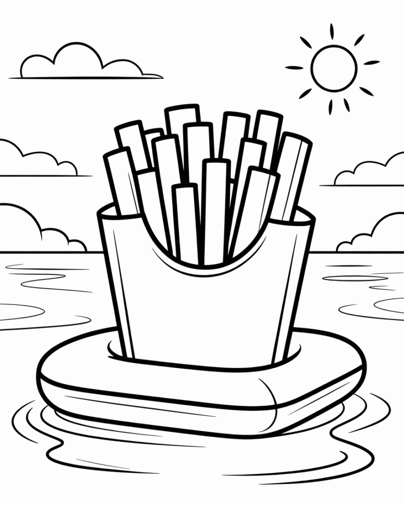 National French Fry Day Coloring Pages (25 Free Printable PDFs)