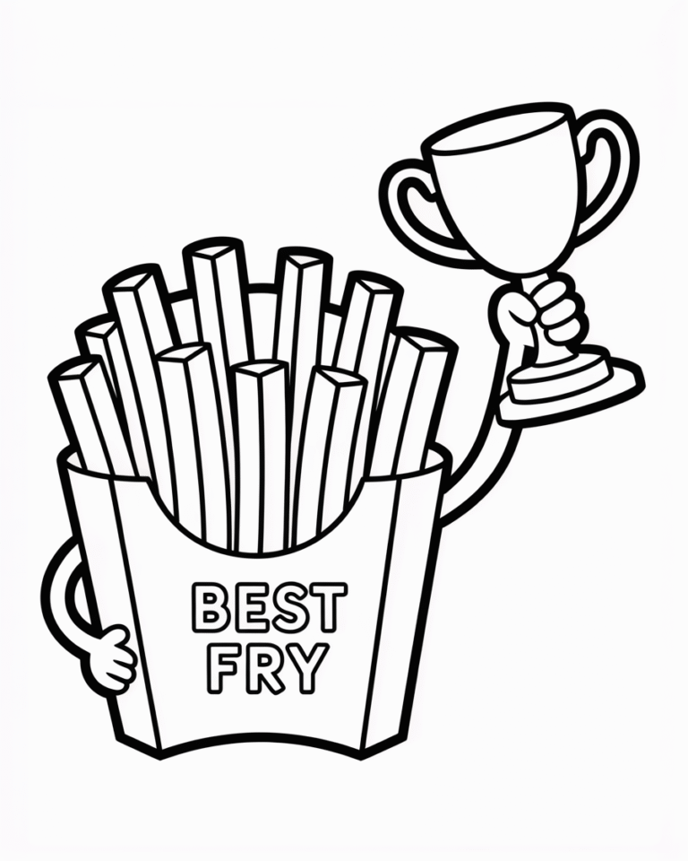 National French Fry Day Coloring Pages (25 Free Printable PDFs)