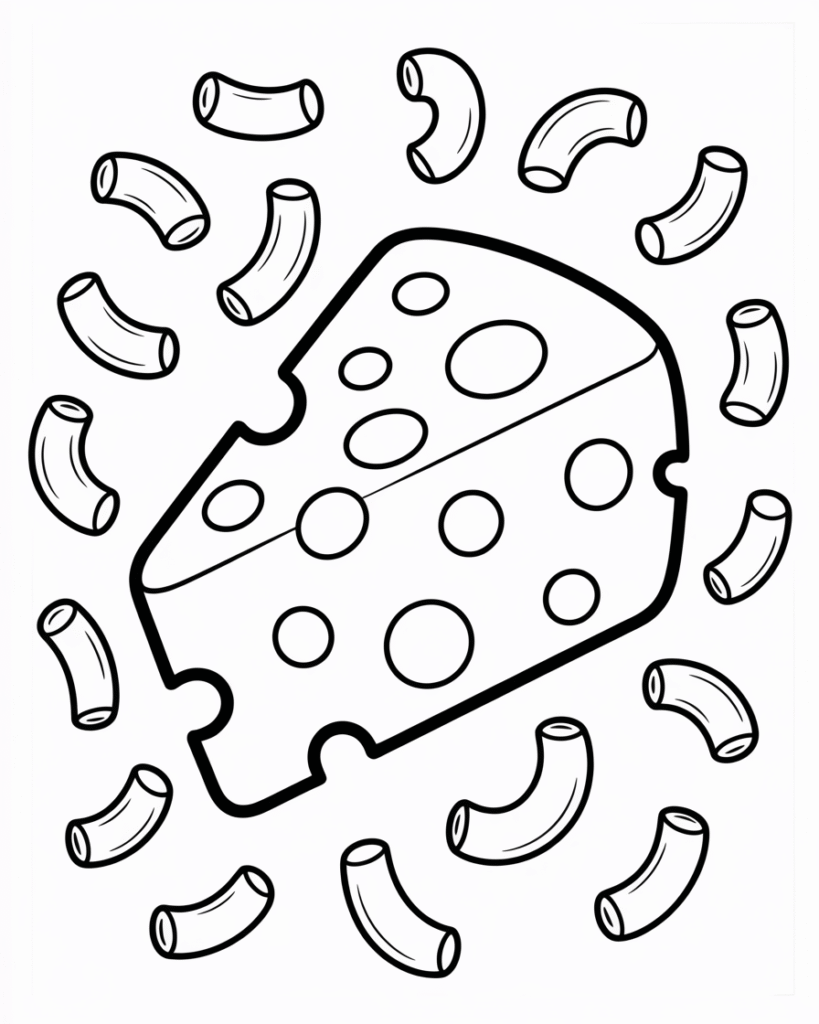 National Mac and Cheese Day Coloring Pages (25 Free Printable PDFs)