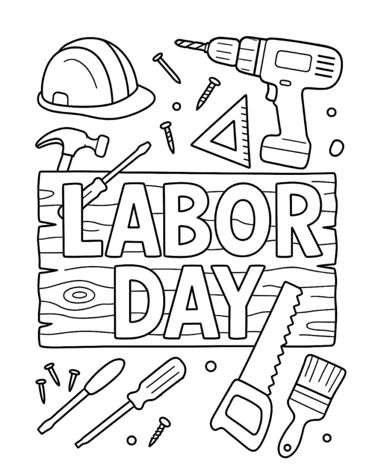 25 Free Printable Labor Day Coloring Pages