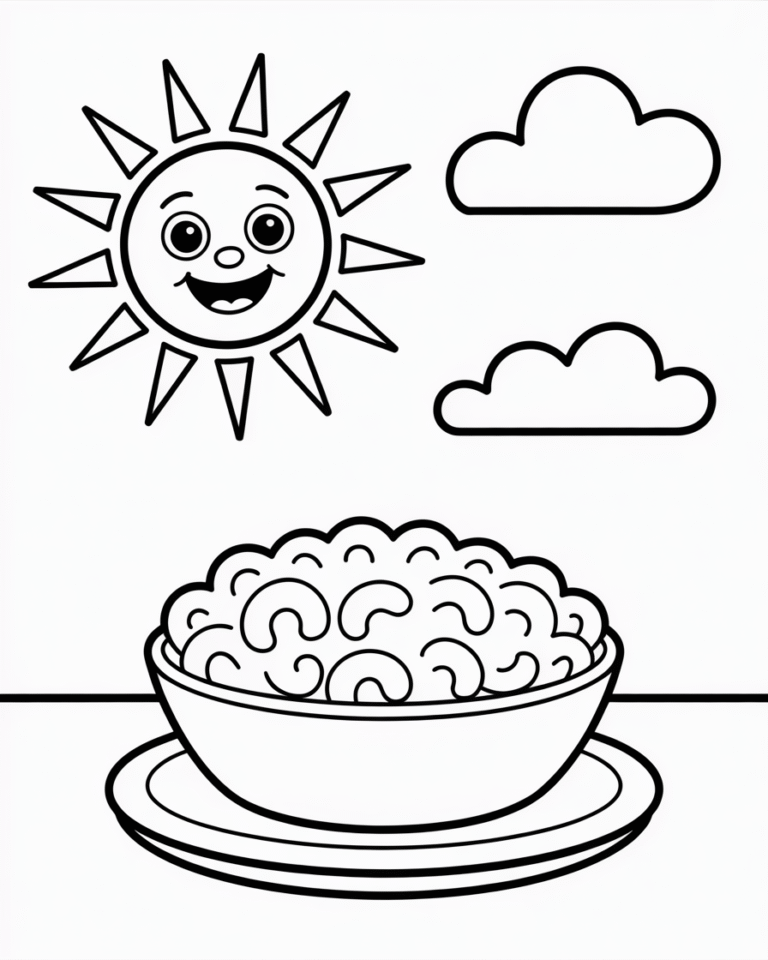National Mac and Cheese Day Coloring Pages (25 Free Printable PDFs)