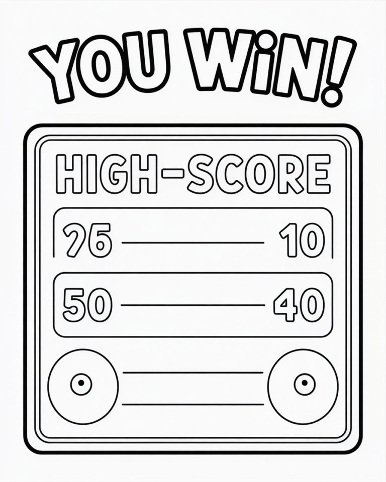 20 Free Printable National Video Game Day Coloring Pages